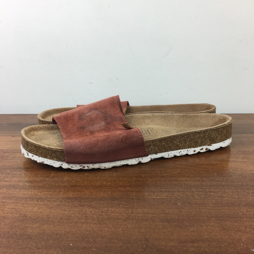 Biostep Suede Leather Comfort Cork Footbed Slide Sand… - Gem